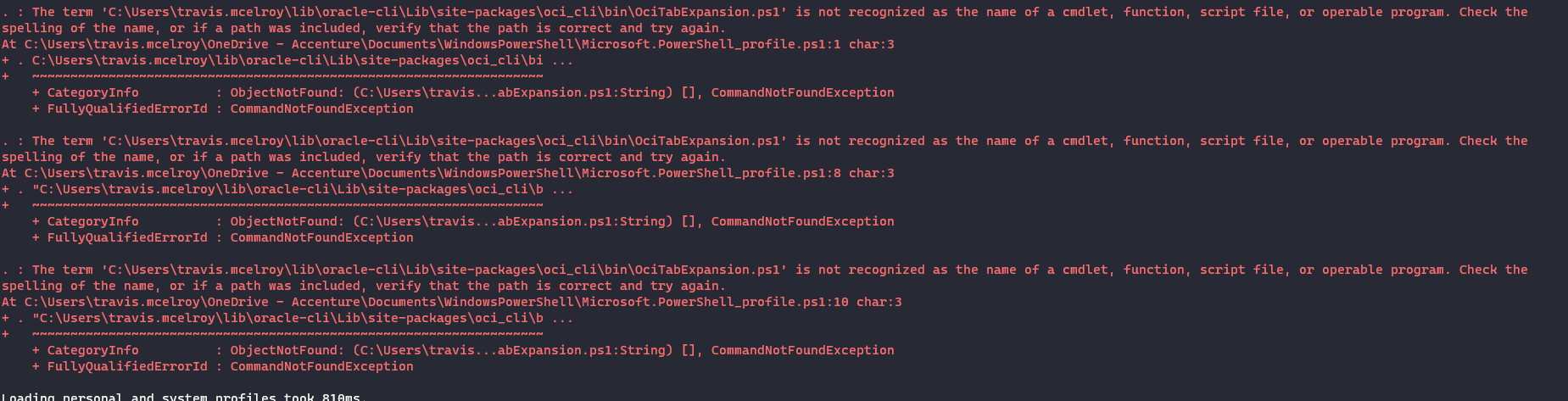 Rename-Item appears every time powershell is opened · Issue #301 · oracle/oci-cli · GitHub