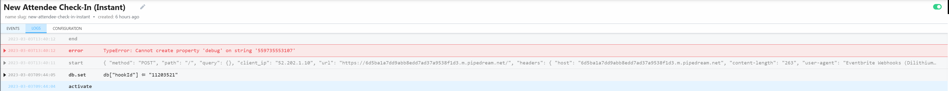Bug Eventbrite New Attendee Check In Source Does Not Emit · Issue 5612 · Pipedreamhq 