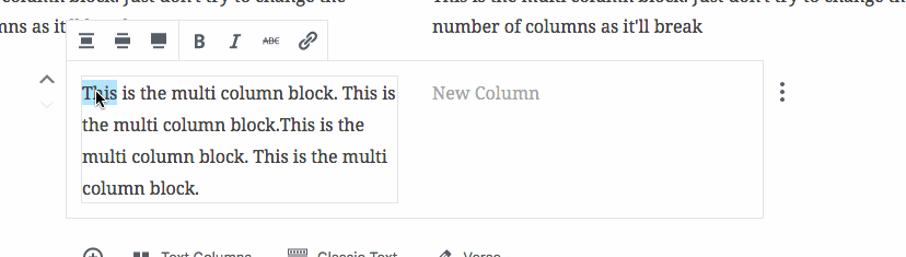 Can't paste content into Text Columns Block · Issue #4135 · WordPress/gutenberg · GitHub