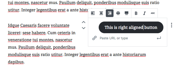 Paragraph block behave differently depending on the alignment of the Button above them · Issue ...
