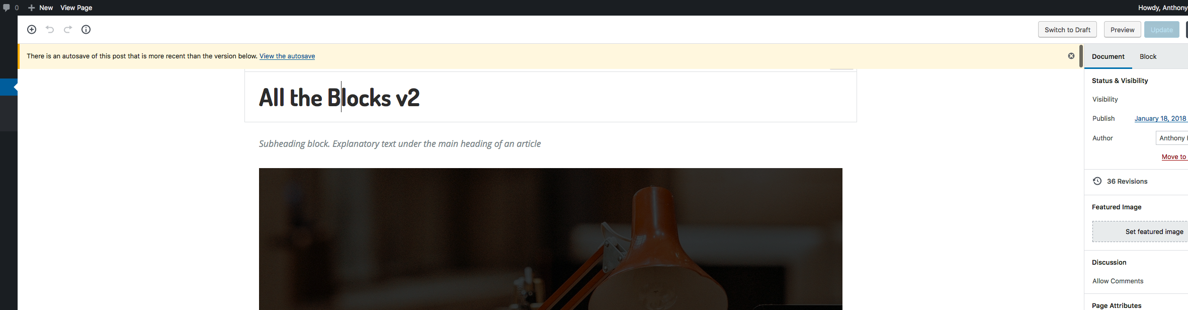 Autosave notification covers Permalink · Issue #8064 · WordPress ...