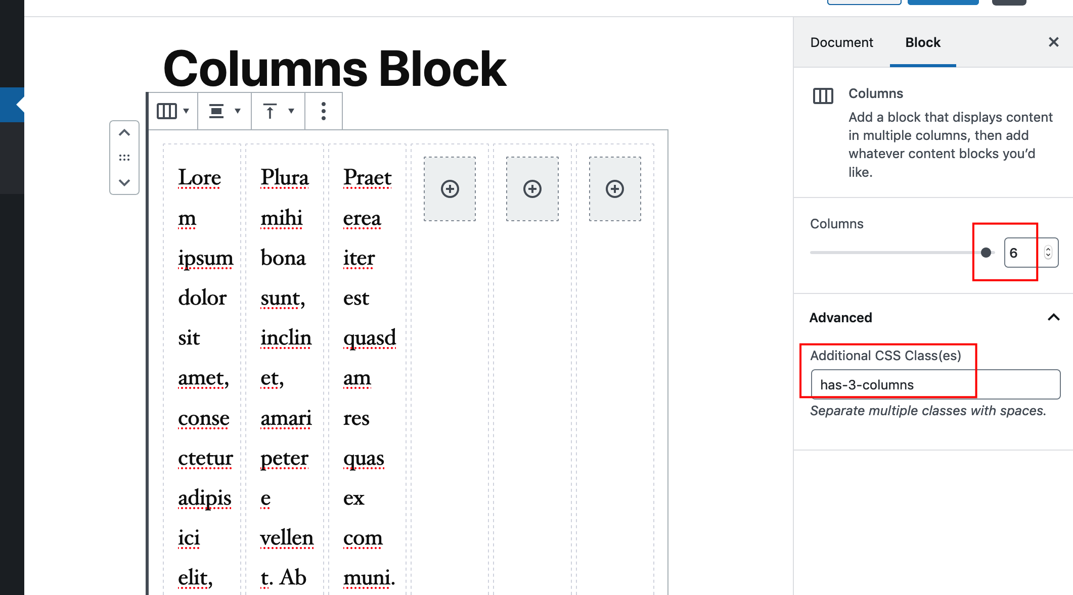 Changing number of columns in columns block doesn't change class · Issue #18705 · WordPress ...