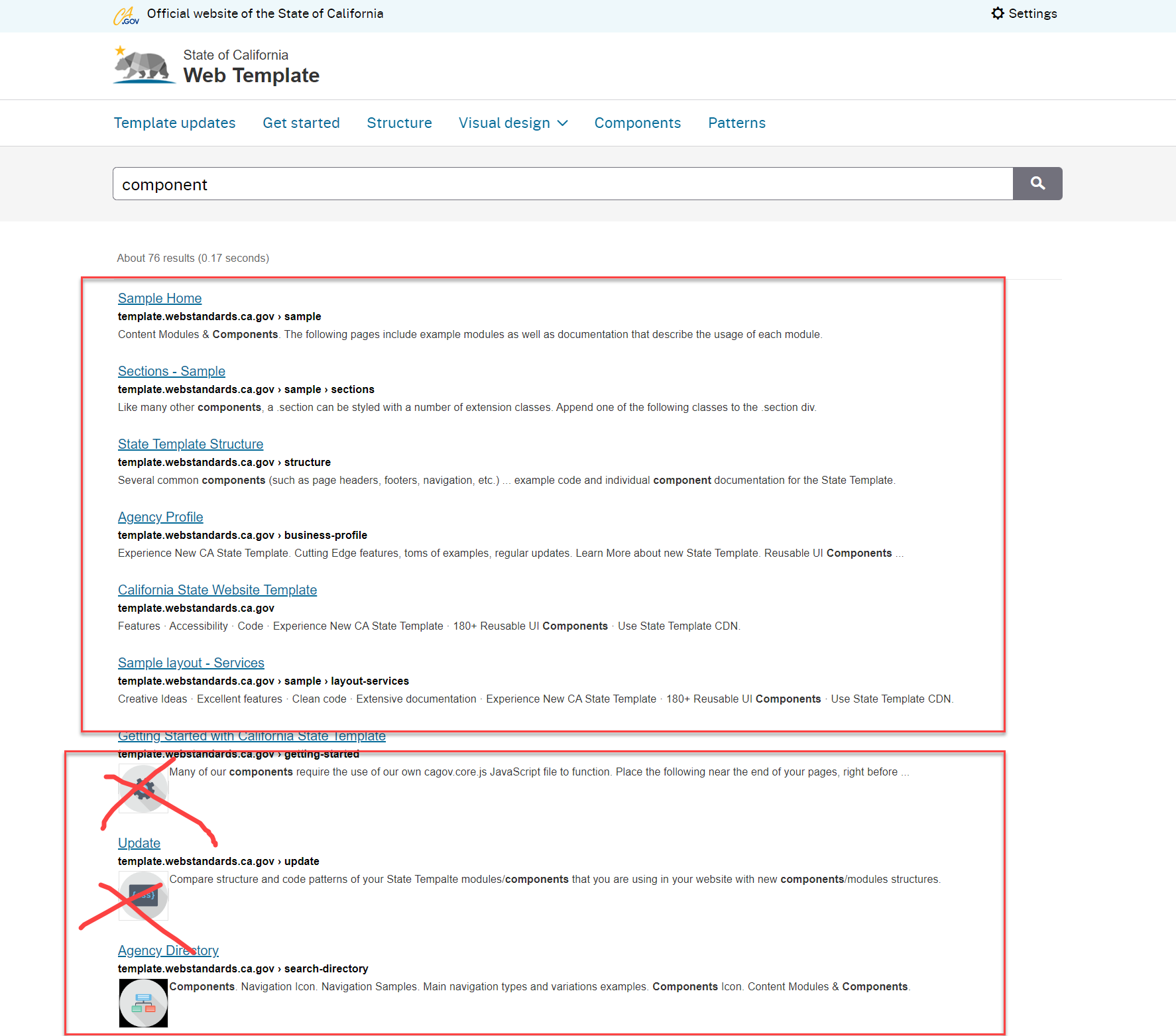 Search results page (look and feel) · Issue #820 · Office-of-Digital ...