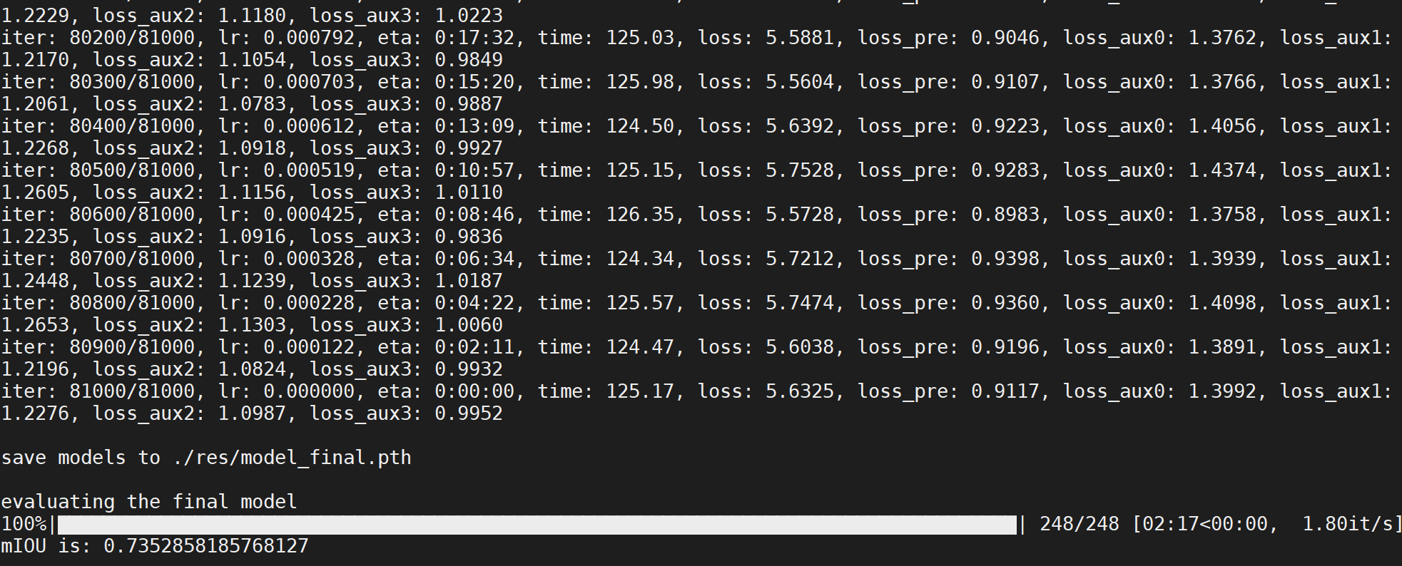 bisenet v2 mIOU · Issue #61 · CoinCheung/BiSeNet · GitHub