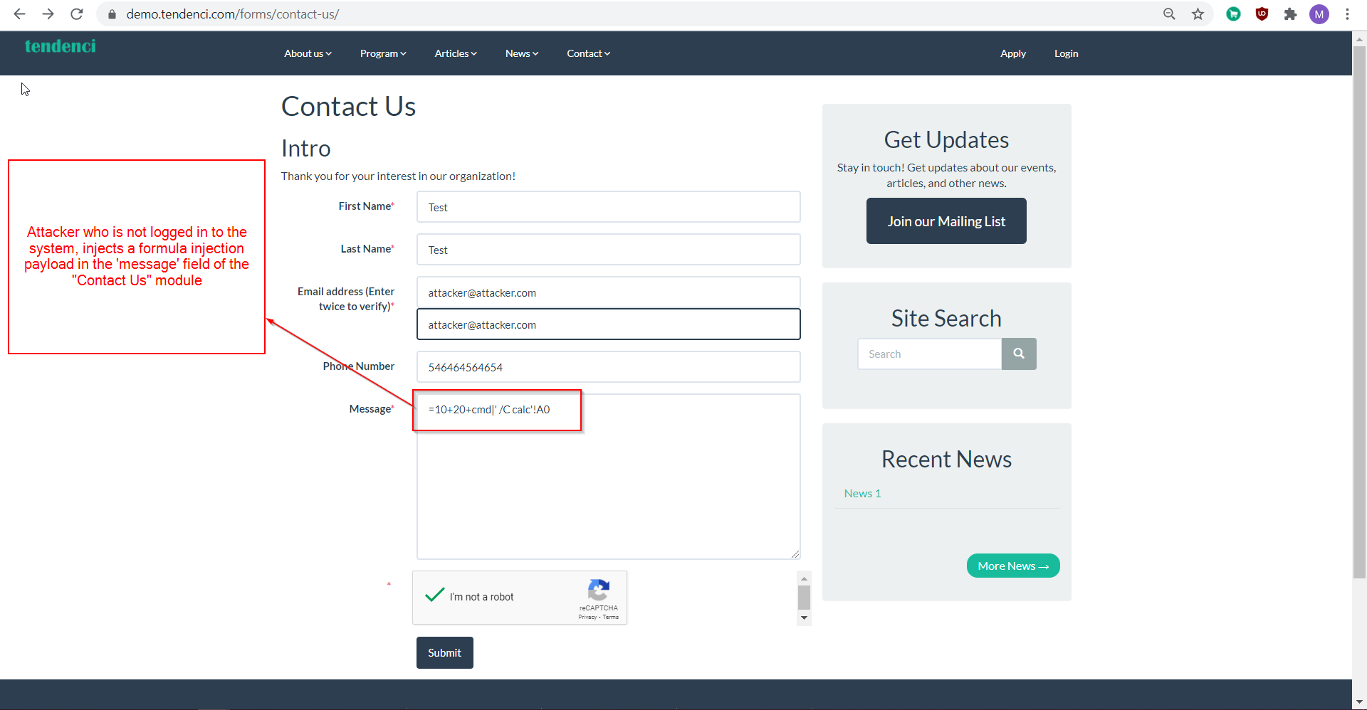 CSV Injection (Excel Macro Injection or Formula Injection) Could Exist in Contact Form Export ...