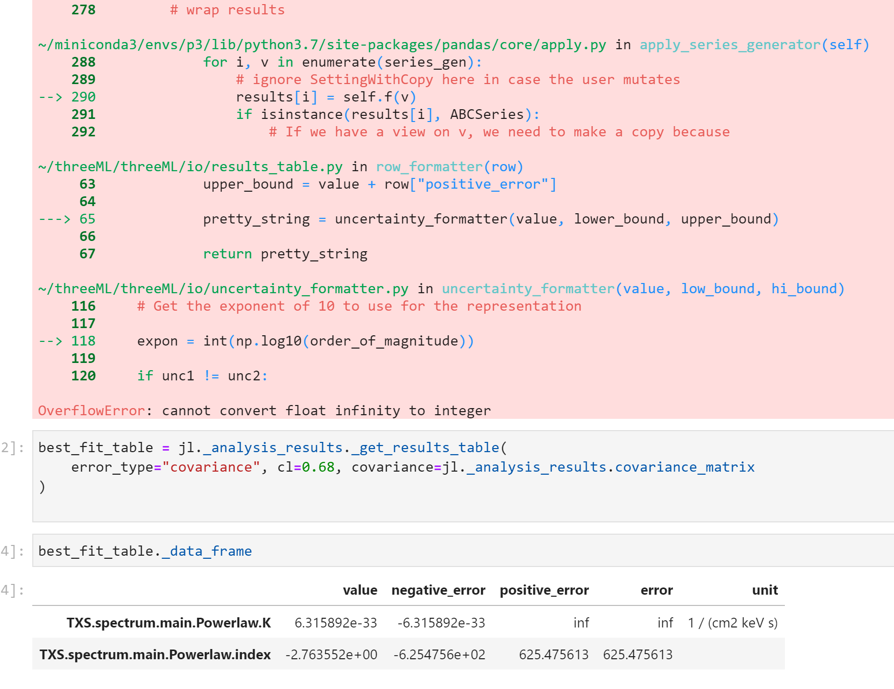 Overflowerror When Positive Error Is Inf · Issue 451 · Threemlthreeml · Github 