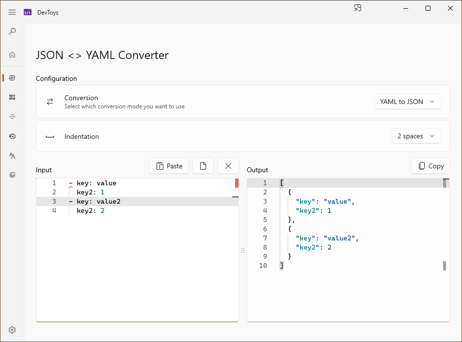 YAML to JSON wrong error notification · Issue #393 · DevToys-app/DevToys · GitHub