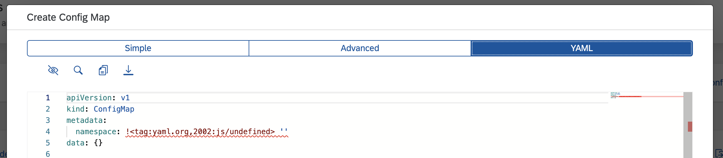 Metadata.namespace have strange value in create resource modal · Issue #1464 · kyma-project ...