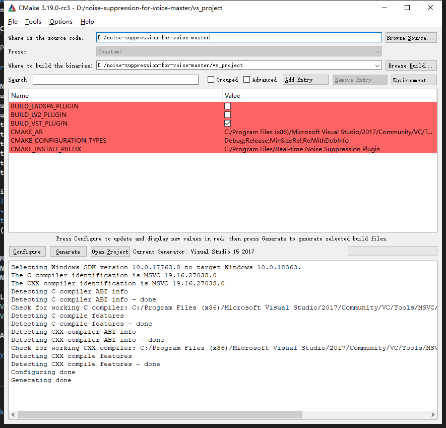 Compile by cmake and visual studio 2017 on Windows. · Issue #126 · werman/noise-suppression-for ...
