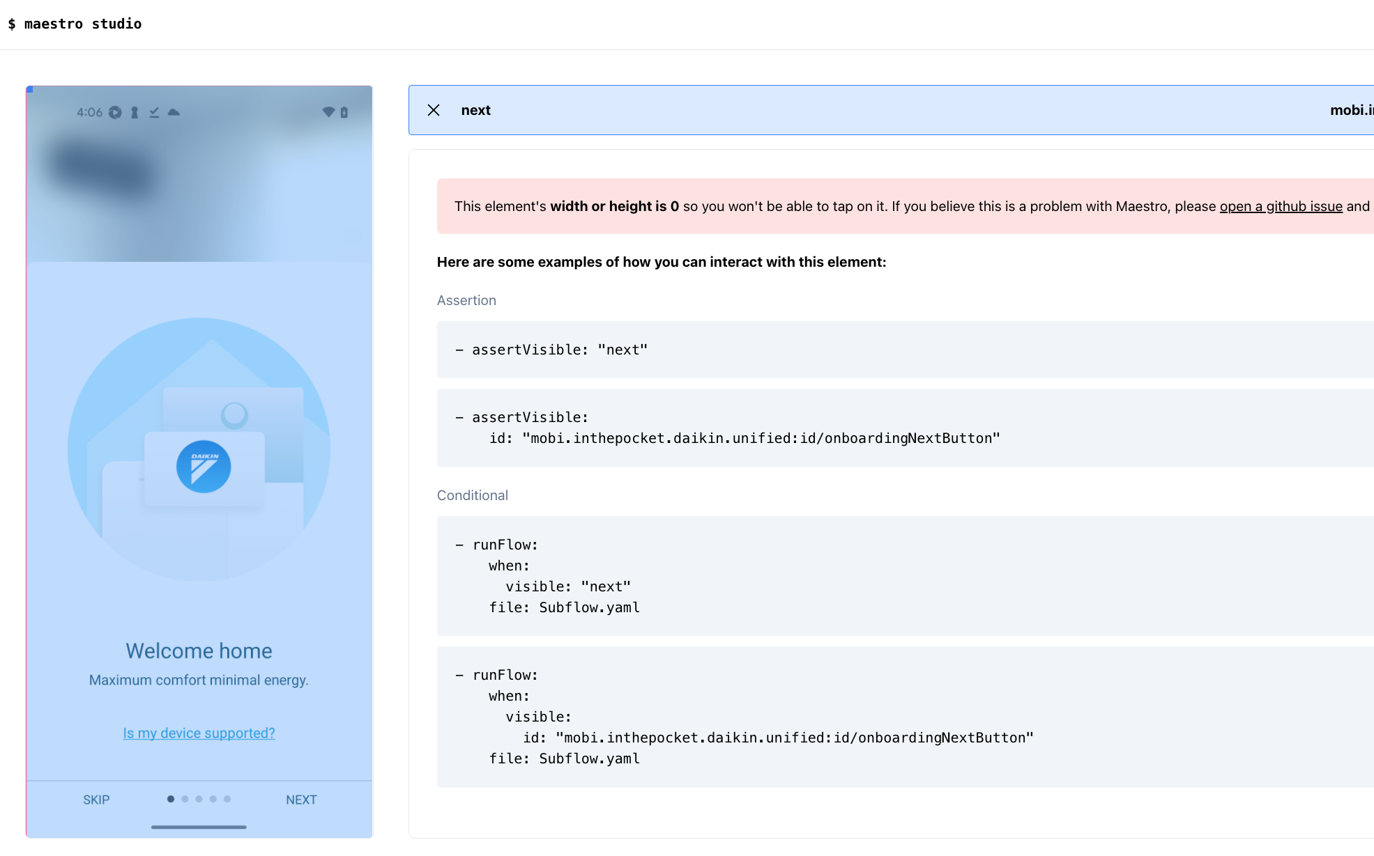 Elements not tappable on real Android device · Issue #497 · mobile-dev-inc/Maestro · GitHub