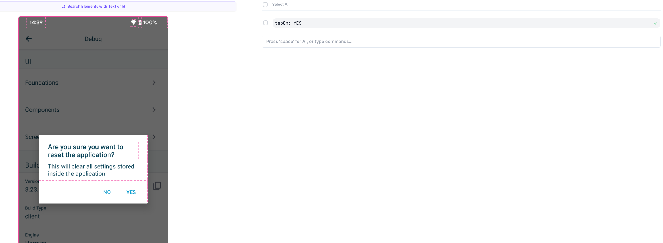 [1.34.0] Tapping on YES or NO labels does not work · Issue #1575 · mobile-dev-inc/maestro · GitHub