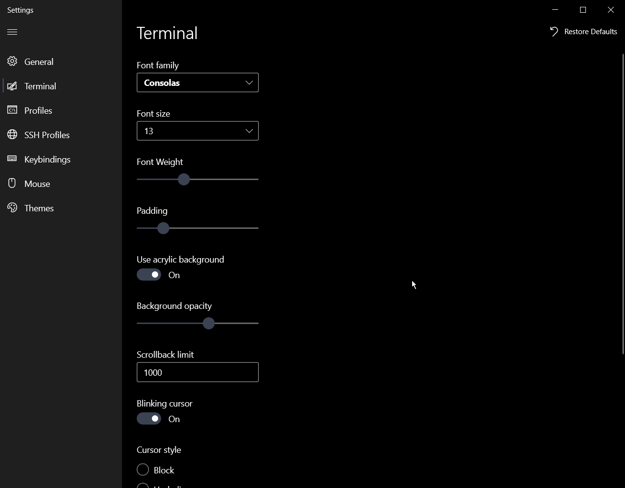 Acrylic background doesn't work · Issue #801 · felixse/FluentTerminal · GitHub