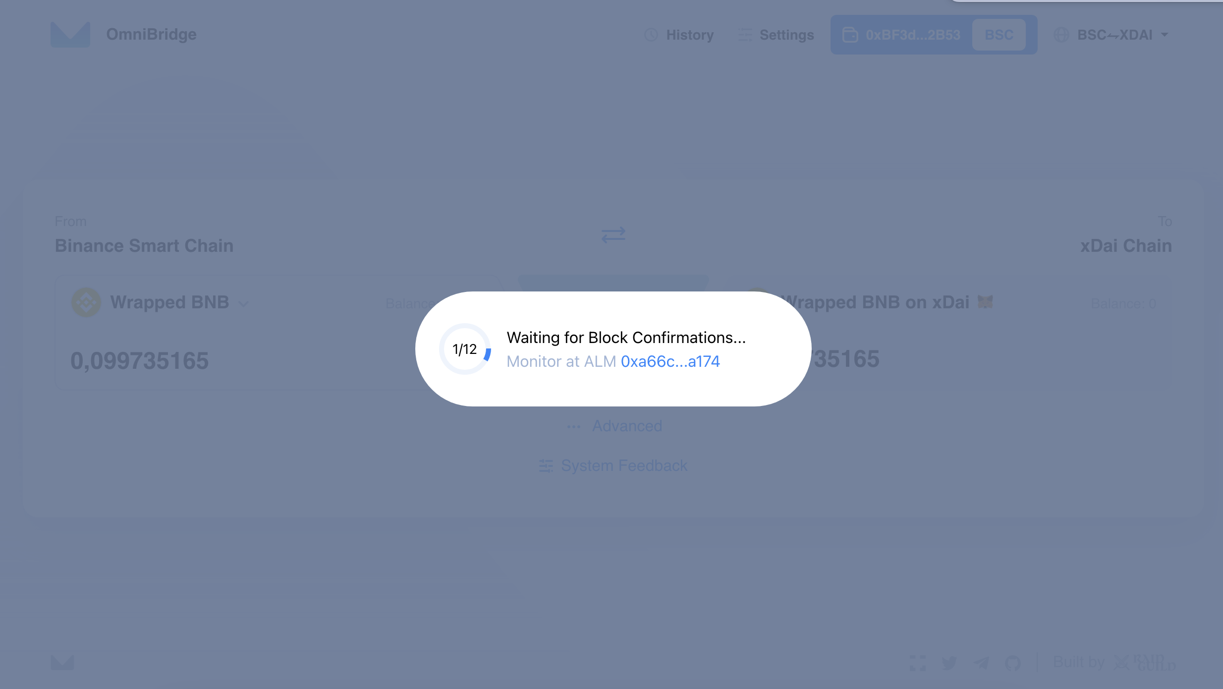 ETH to BSC transfer has stuck on "Waiting for Block Confirmations" · Issue #266 · omni ...