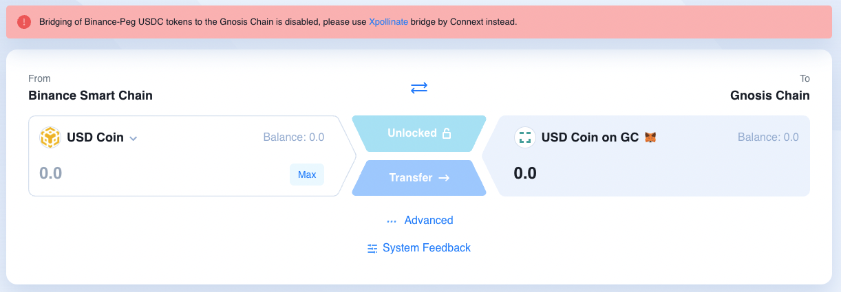 Block sending USDT from BSC to GC · Issue #352 · omni/omnibridge-ui · GitHub