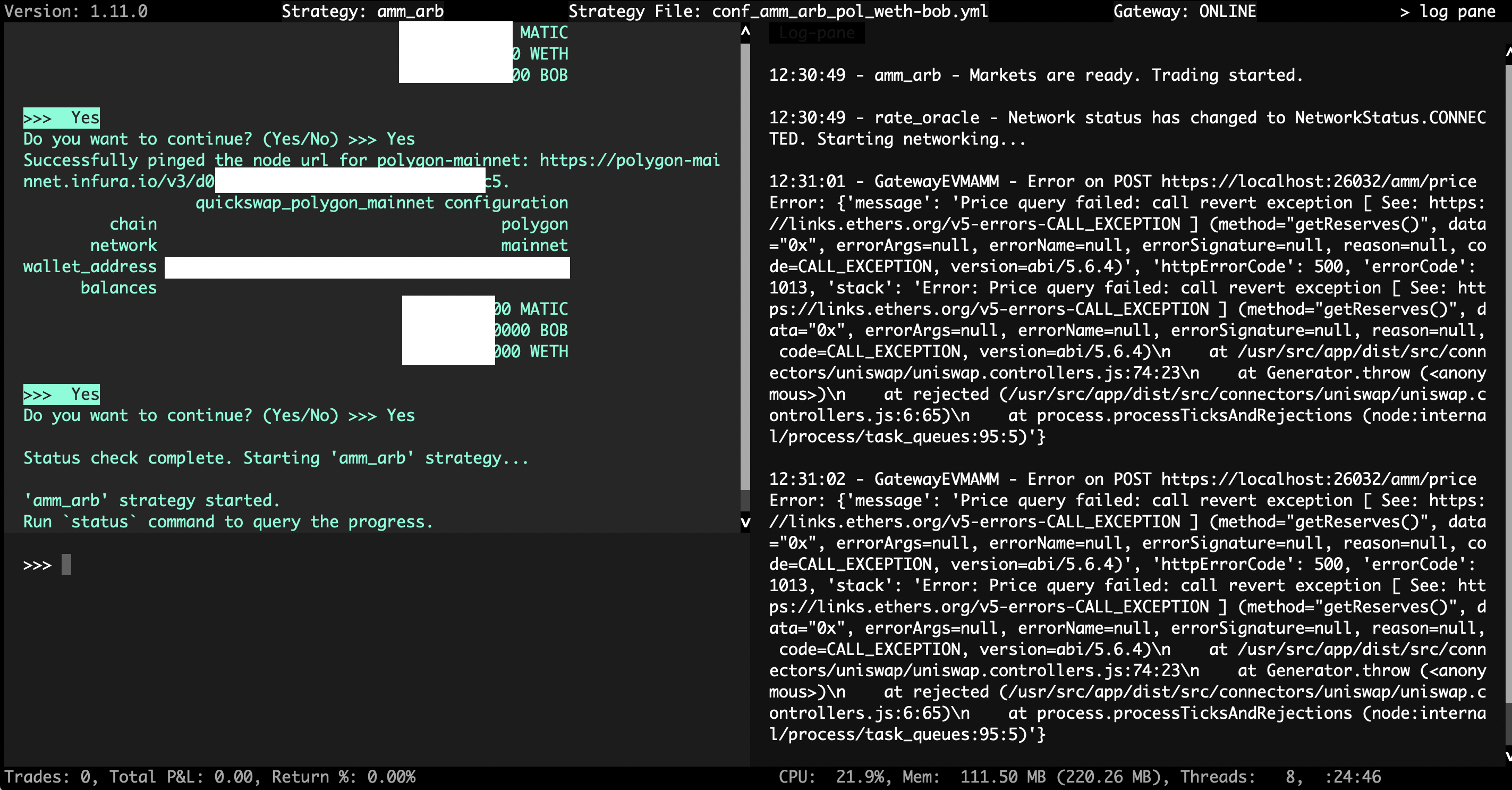 "Price query failed" if quickswap's pair is on quickswap v3 · Issue #5992 · hummingbot ...