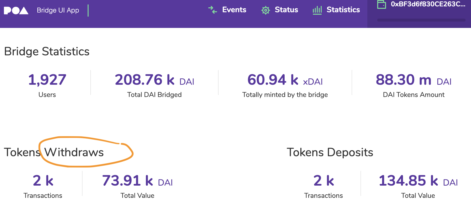 Typo In The Statistic Page · Issue 316 · Omni Tokenbridge · Github