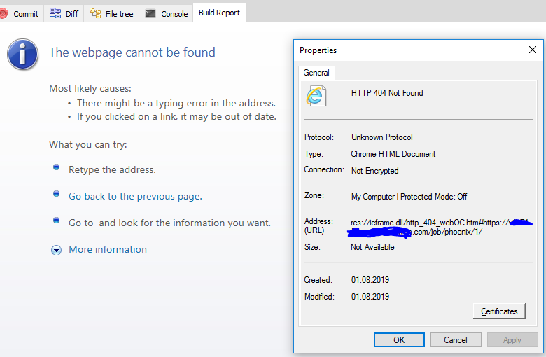 Build Report Tab showing HTTP 404 · Issue #6067 · gitextensions/gitextensions · GitHub