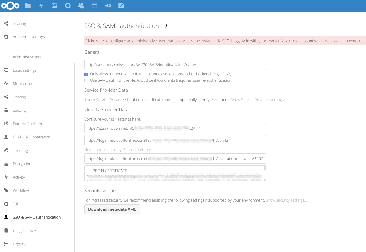 Can't login as local admin since user_saml 1.6.2 · Issue #242 · nextcloud/user_saml · GitHub