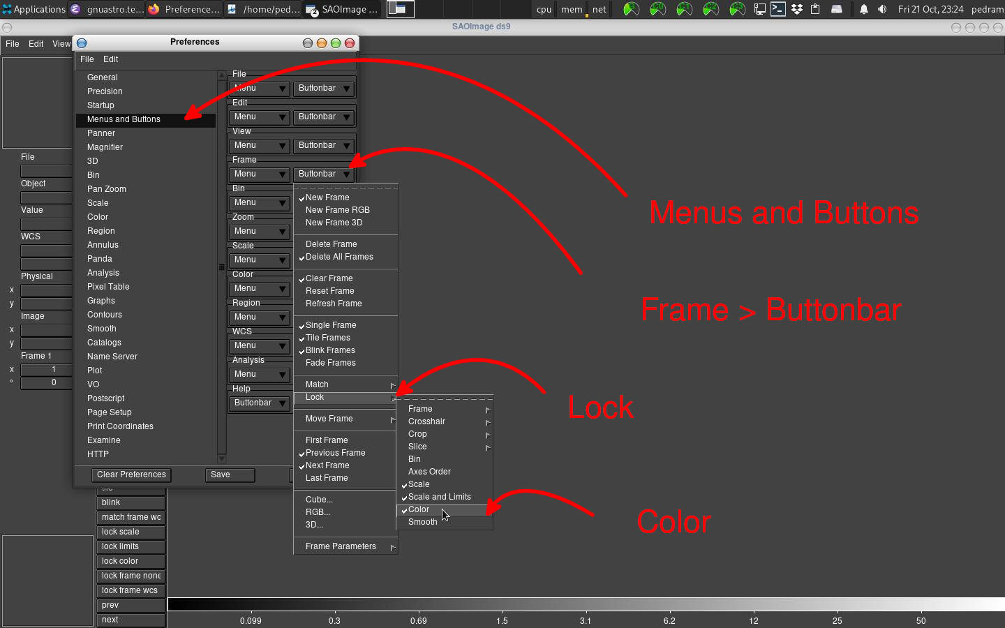 Preferences Frame buttonbar lock color internal error! ⛔ · Issue #141 · SAOImageDS9/SAOImageDS9 ...