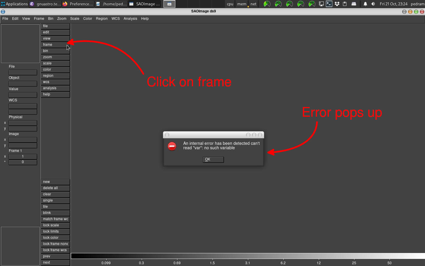 Preferences Frame buttonbar lock color internal error! ⛔ · Issue #141 · SAOImageDS9/SAOImageDS9 ...