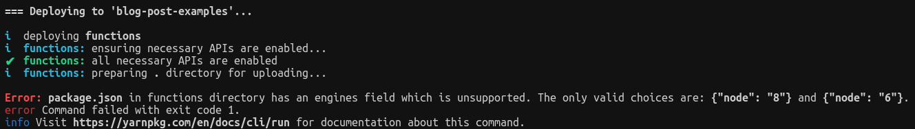 Support SemVer Node versions in package.json engines field · Issue #1038 · firebase/firebase ...