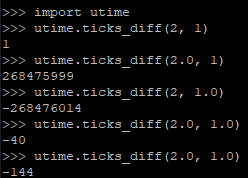 Behavior of utime.ticks_diff() when using float as parameter · Issue #7115 · micropython ...
