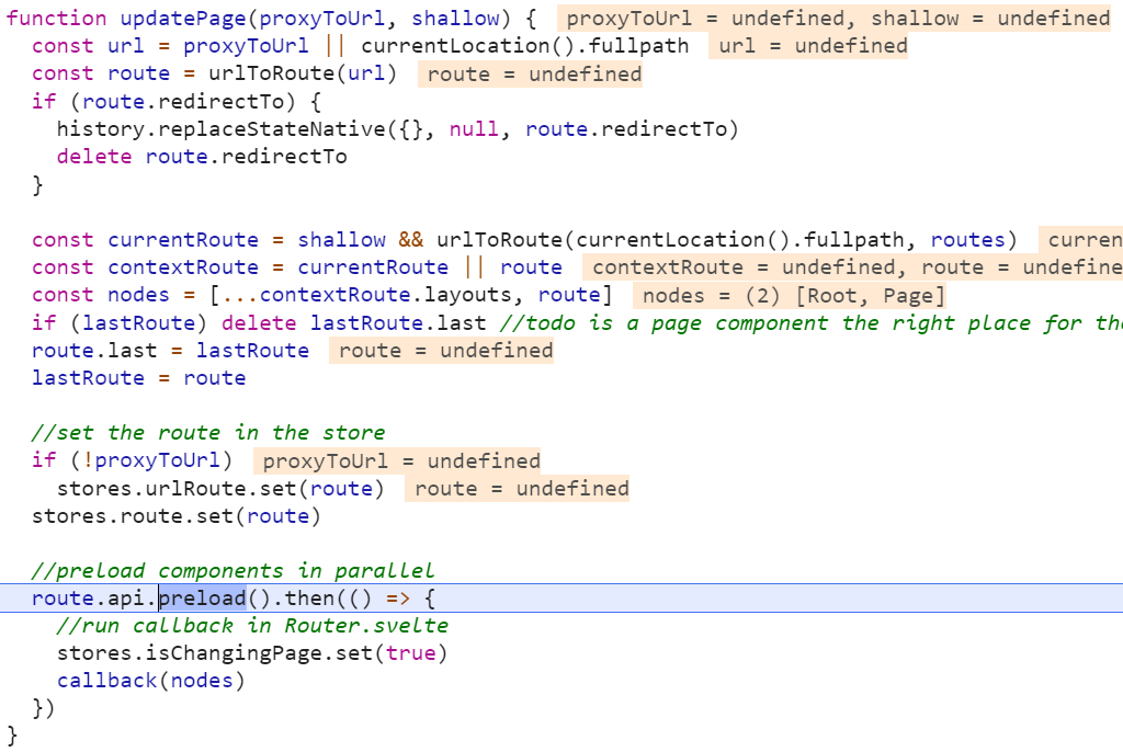 Endless number of awaits with 100% CPU usage on first load of Routify app · Issue #341 ...