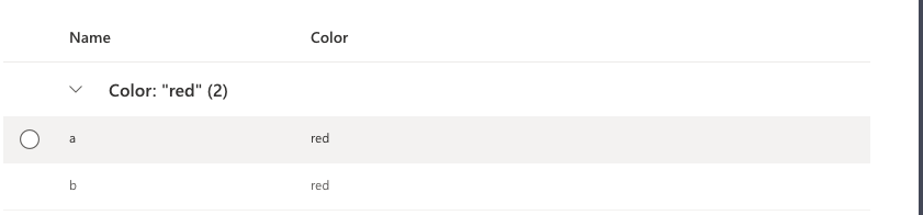 Using collapseAllVisibility=0 on a DetailsList causes DetailsList header and rows to render with ...