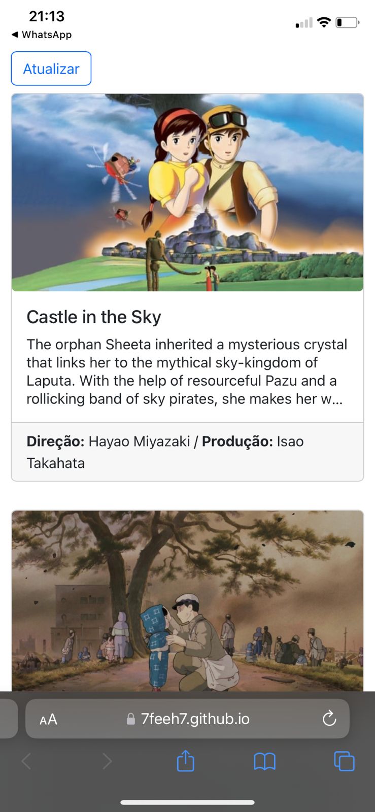GitHub - 7feeh7/studio-ghibli-frontend: Frontend desenvolvido para ... GitHub - 7feeh7/studio-ghibli-frontend: Frontend desenvolvido para ...