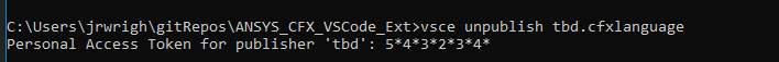 Token issues with unpublish command · Issue #269 · microsoft/vscode-vsce · GitHub