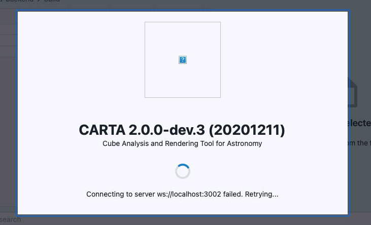 Safari only bug with CARTA icon in reconnection splash screen (when hosting frontend via backend ...