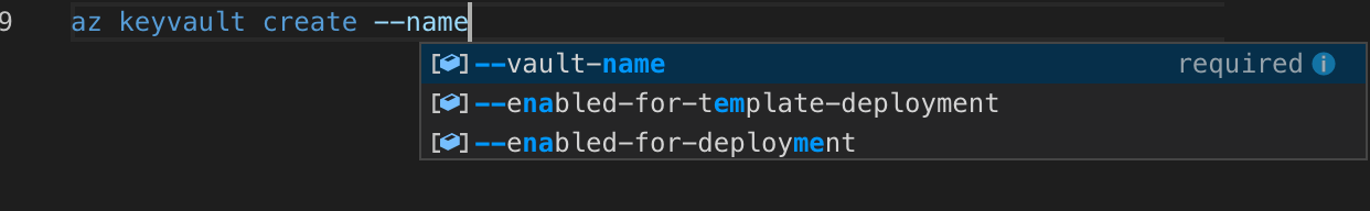 keyvault wrong argument --vault-name in VSS instead of --name · Issue #41 · microsoft/vscode ...
