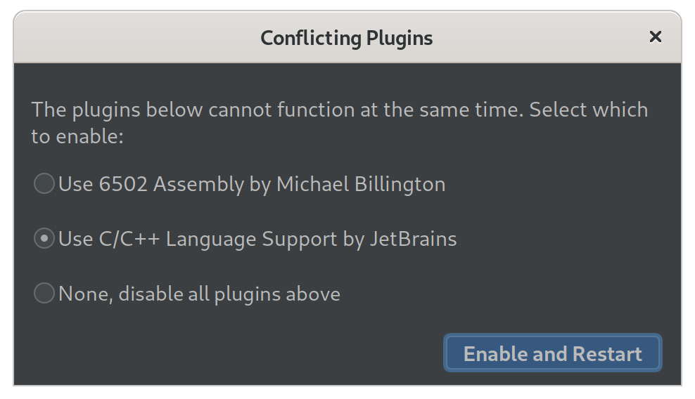 Plugin conflict in CLion · Issue #1 · mike42/6502-assembly-intellij · GitHub