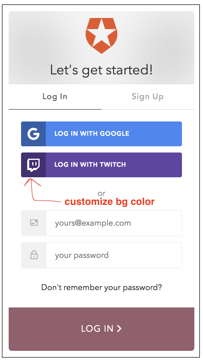 Feature Add Support For Custom Background Color For Auth Button Icon · Issue 1211 · Auth0