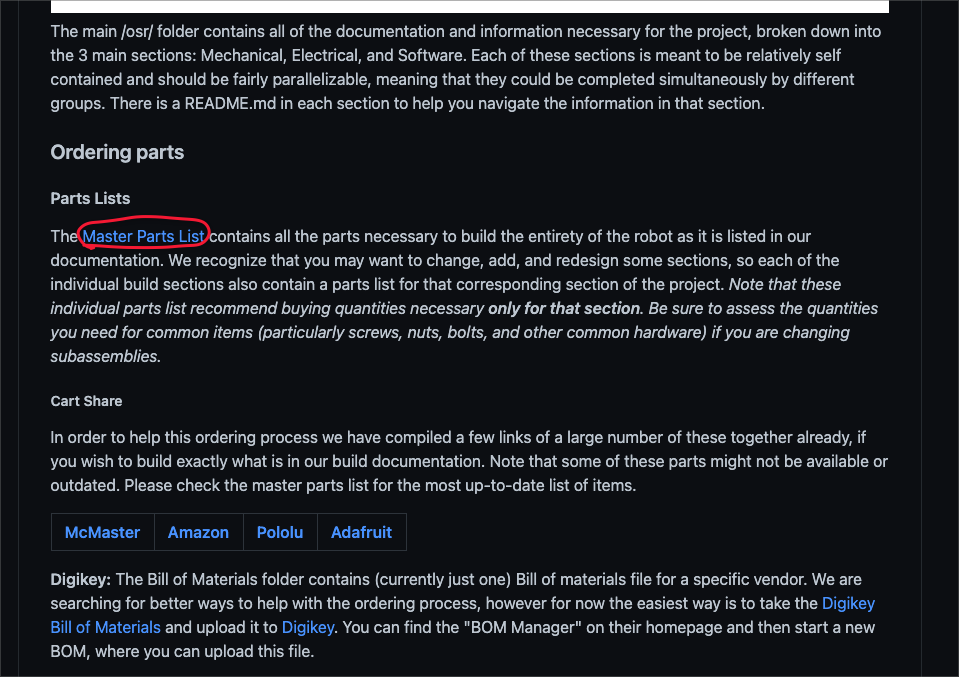 Is the link to Master Parts List broken? · Issue #238 · nasa-jpl/open-source-rover · GitHub