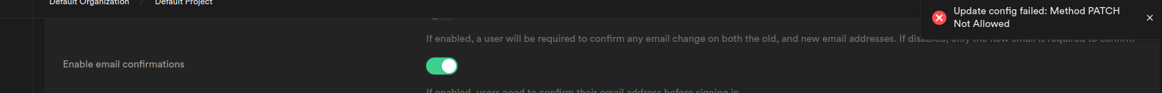 Cannot save auth settings in Studio in self-hosted/cli environments · Issue #6439 · supabase ...