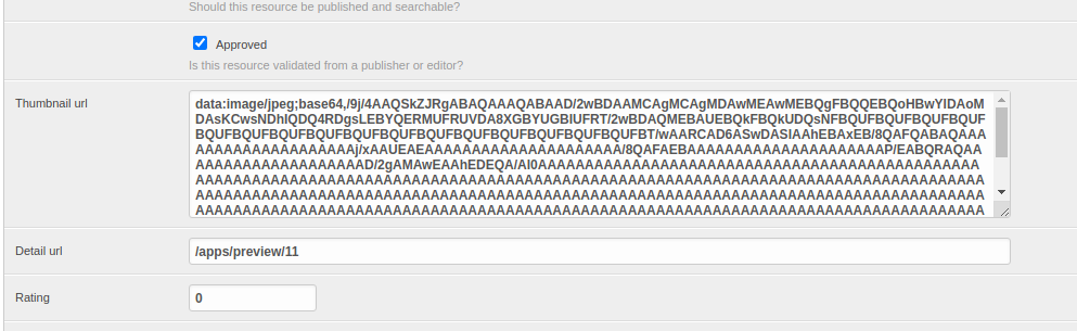 Geoapp thumbnails uploaded from the MapStore client disappear after saving the metadata from the ...