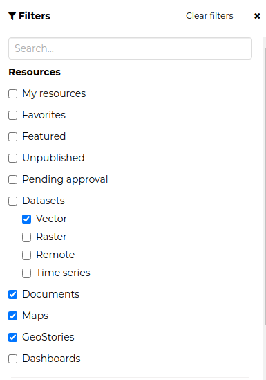 Some Checkbox Filter Combinations Fail · Issue 1310 · Geonode Geonode Mapstore Client · Github