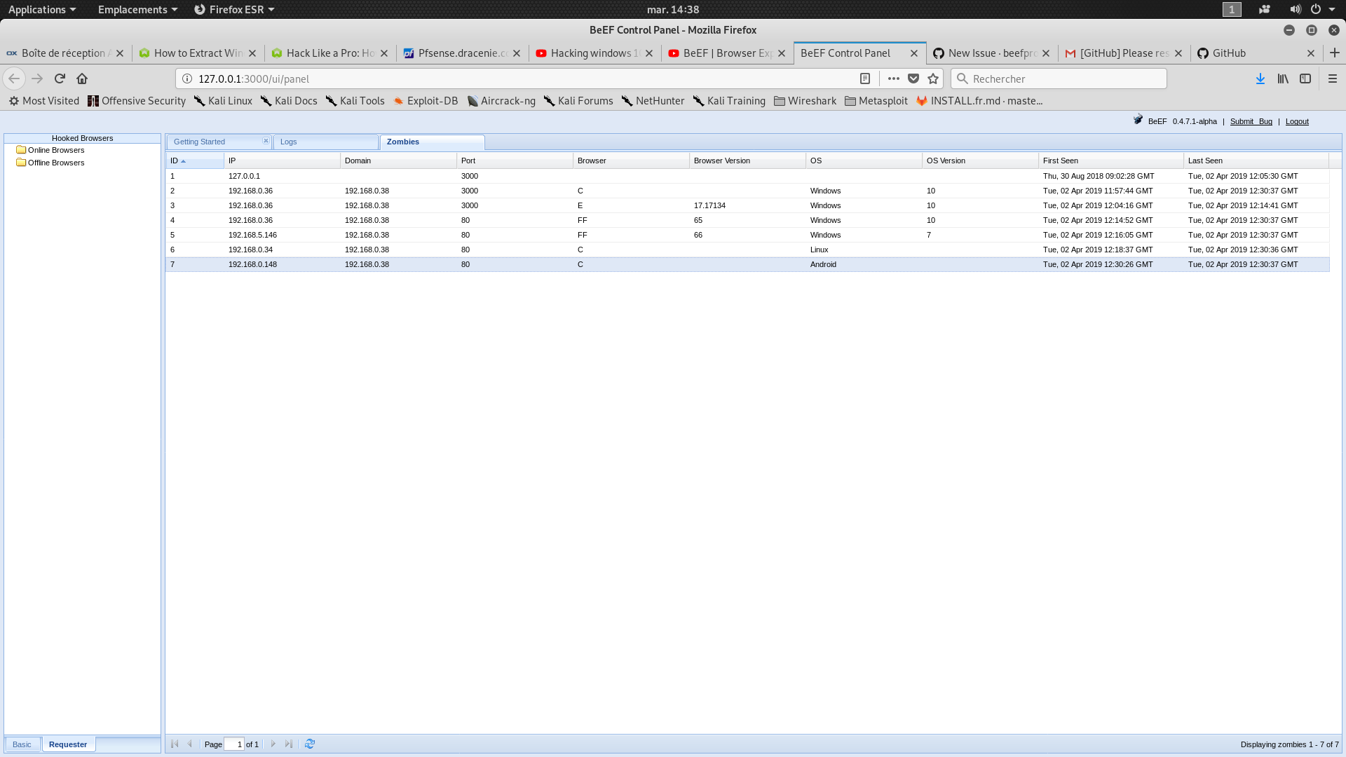 AdminUI: Beef not showing hooked browser but logging them: country_code is null · Issue #1712 ...