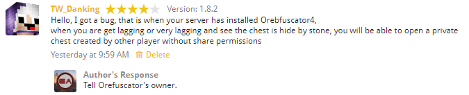 Securely problem. very Important!!! Orebfuscator4 versus EntityLWC · Issue #166 · lishid ...