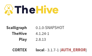 [Question] The Hive 4.1.24-1 and Cortex 3.1.7-1 - Auth Error · Issue #2454 · TheHive-Project ...