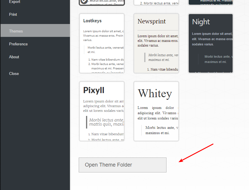 The problem of the Theme folder button, and the float bar · Issue #1543 · typora/typora-issues ...