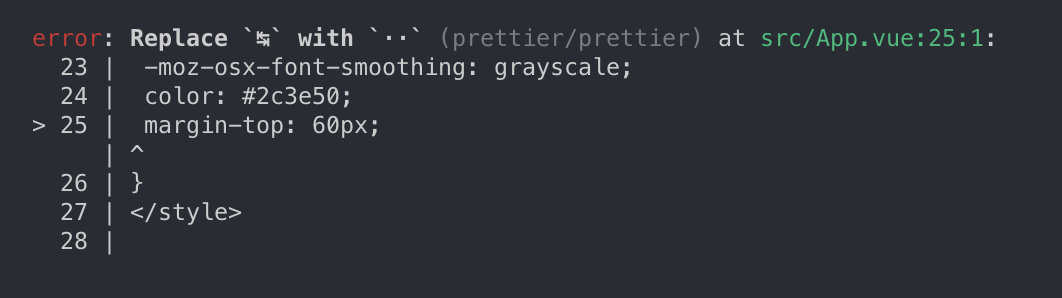 记录eslint的一个报错：[eslint] Replace `↹` with `··` (prettier/prettier) · Issue #11 · can-you-explain ...