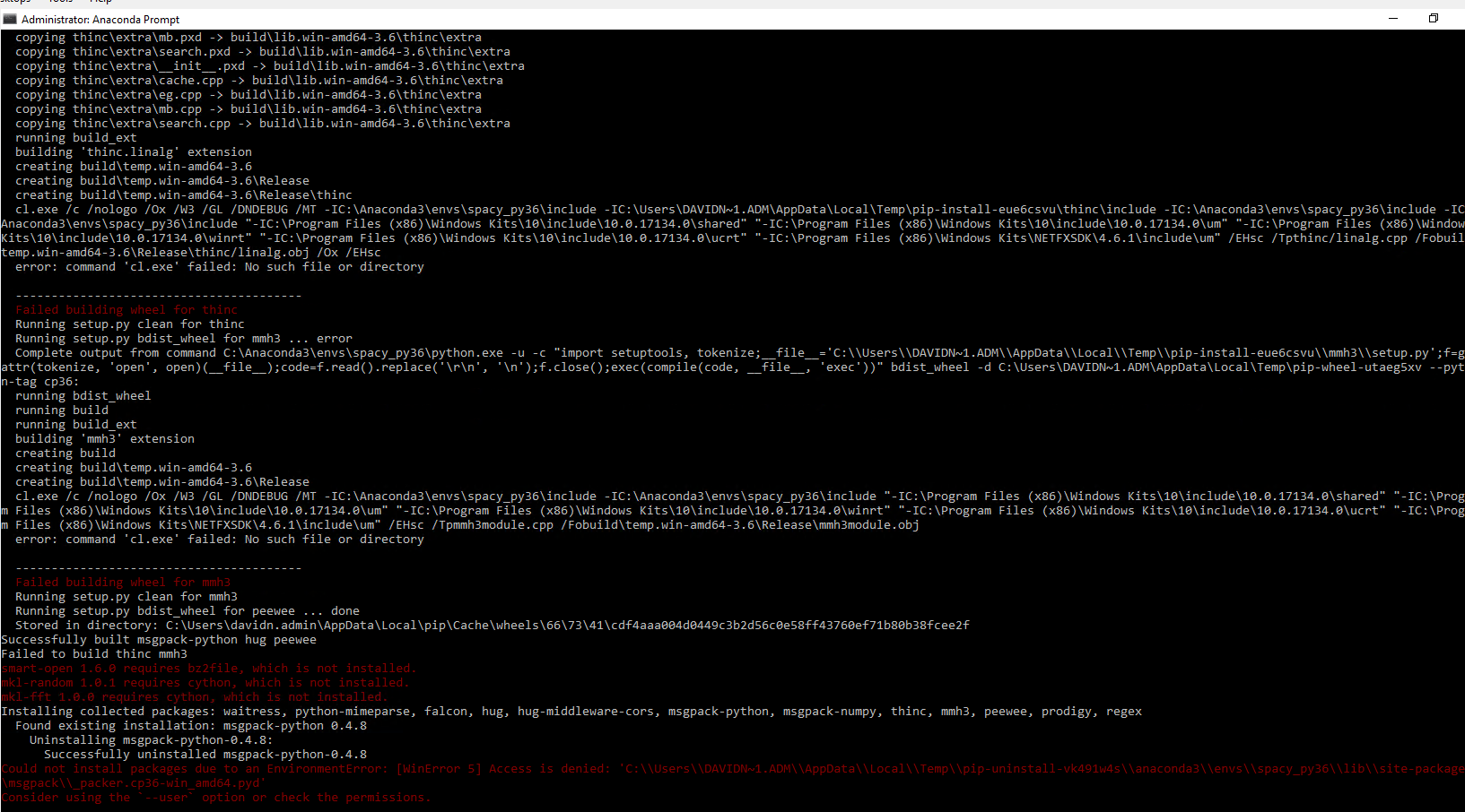 Installation of Prodigy on Windows 10 · Issue #2533 · explosion/spaCy ...