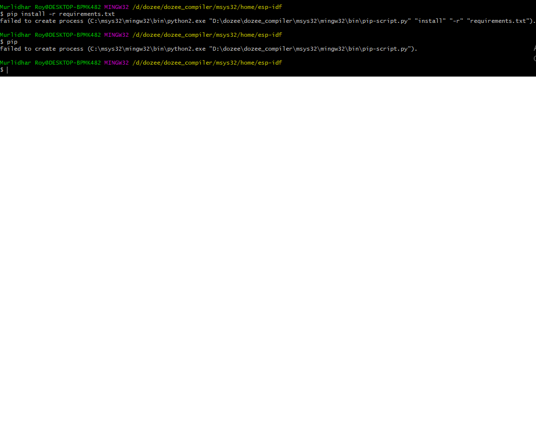 Error in installing requirements.txt in msys32 (IDFGH-3591) · Issue #5535 · espressif/esp-idf ...