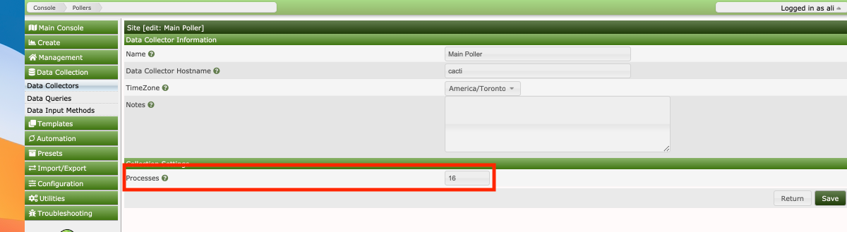 Threads and Processes values not migrated to Poller Cacti 1.2.16 ...