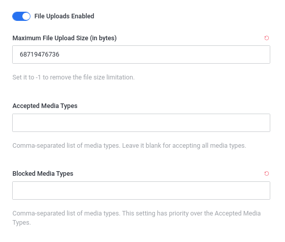 "Media Type Not Accepted: undefined" when uploading files with some ...