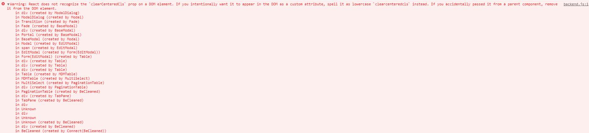 表单模态框报React does not recognize the “X” prop on a DOM element警告 · Issue ...