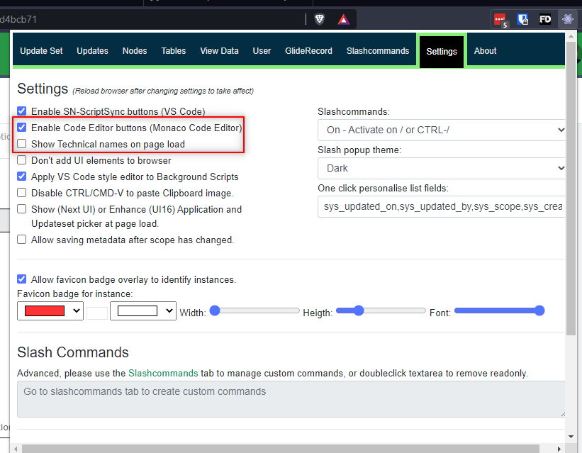 Show technical names on page load not working / saving · Issue #231 · arnoudkooi/SN-Utils · GitHub