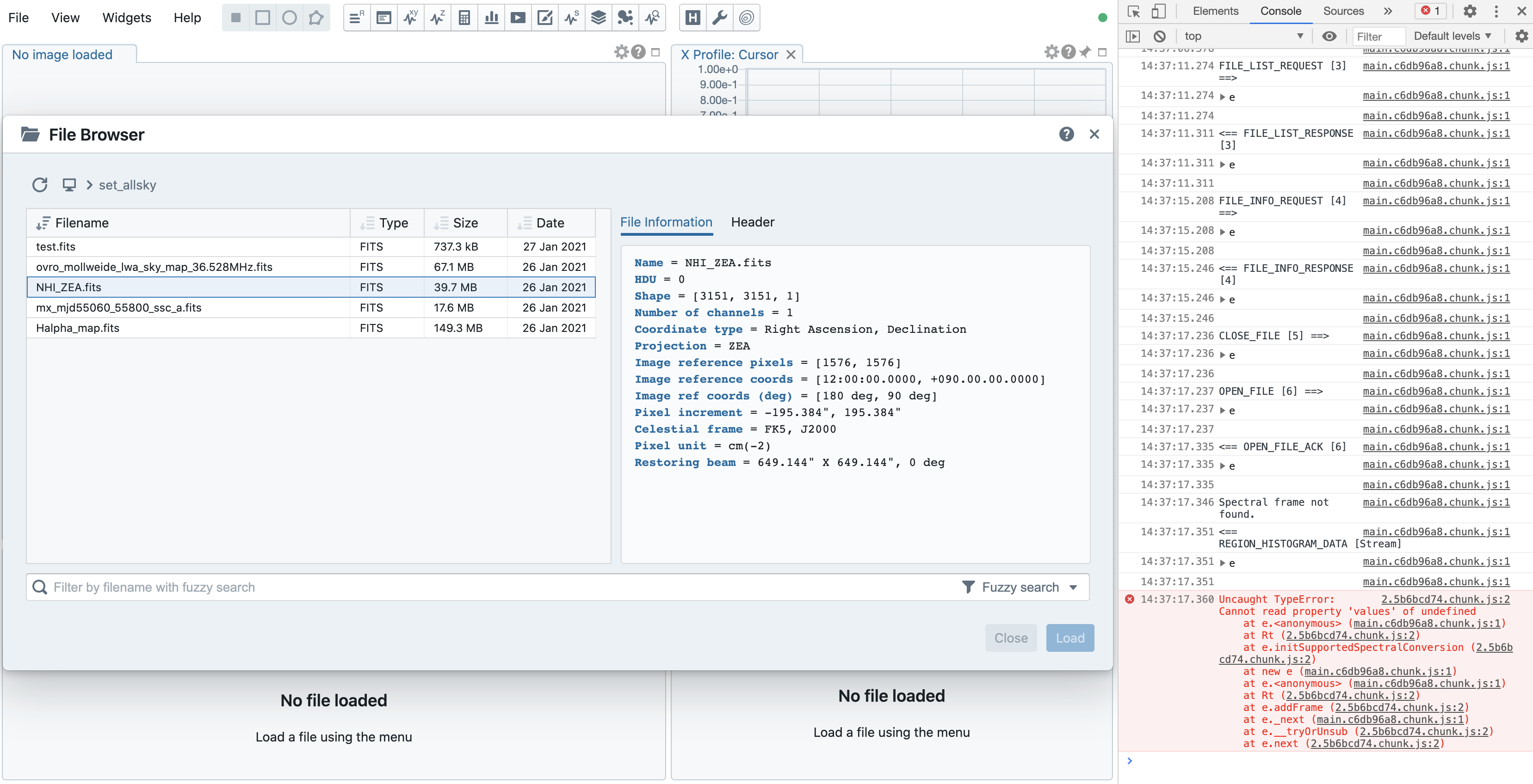 image with single channel not loading · Issue #1411 · CARTAvis/carta ...
